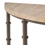 Weston Home Raine Half Circle Industrial Console Table, Antique finish ...