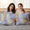 Blue Purple Oil Painting Pillow Covers Set of 4, Abstarct Blue Yellow ...