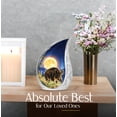 VALERASH Pig Urns for Human Ashes Adult Man - Blue Teardrop Funeral Urn ...