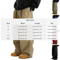 Paiwinds Men’s Multi-Pocket Wide Leg Work Pants Loose Casual Cargo ...