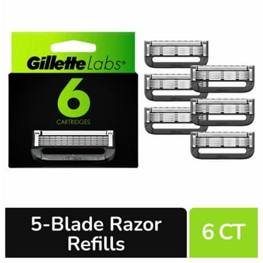 Gillette Labs Men's Razor Blade Refills, 9 Pack, Exfoliating Bar, Green ...