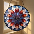 Circular Mandala Pattern Stained Glass Suncatcher, Window Decor Hanging ...