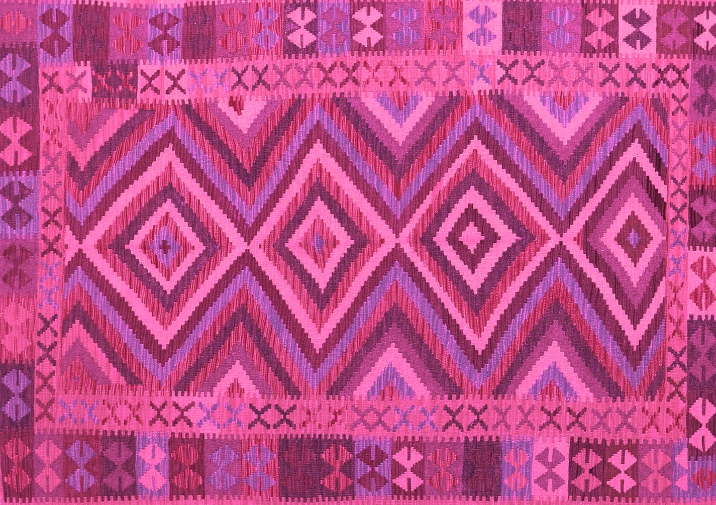 Ahgly Company Indoor Rectangle Southwestern Pink Country Area Rugs, 2 ...