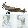 1:33 Scale Supermarine Spitfire Fighter Model Kit Unassembled Paper Kit ...