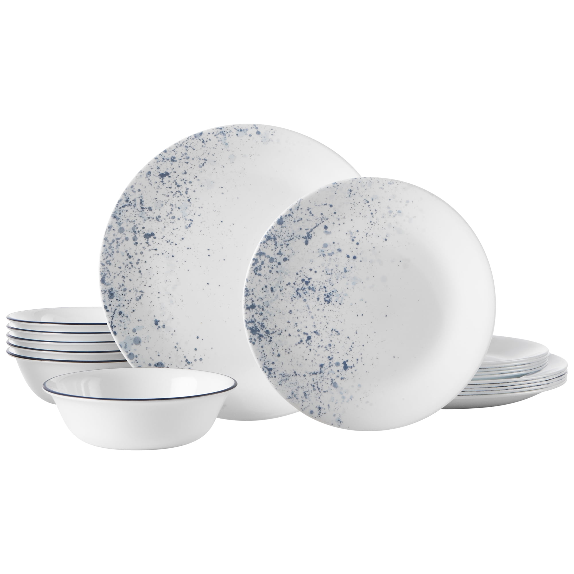 Corelle Indigo Speckle 18-piece Dinnerware Set, Service for 6 - Walmart.com