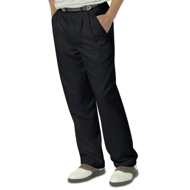 Monterey Club Men's Microfiber Twill Pleated Golf Pants #1880 - Walmart.com