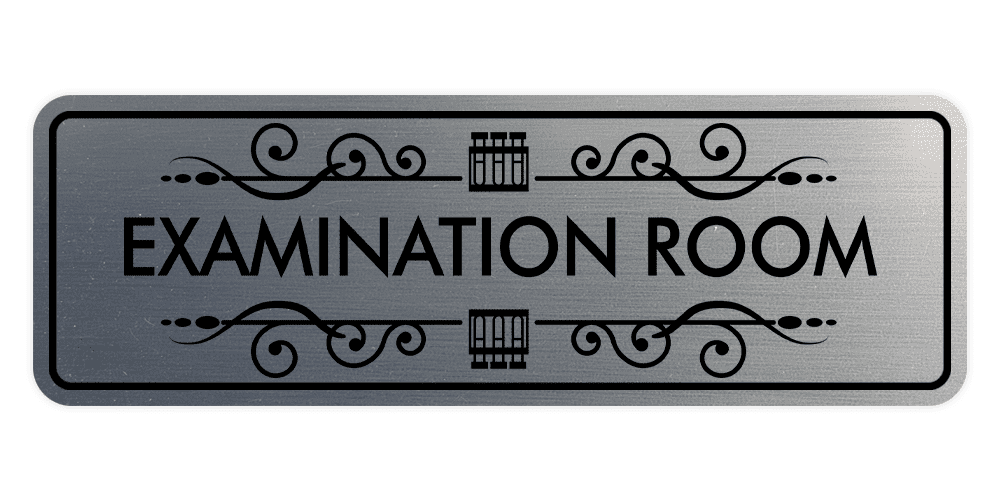 Signs ByLITA Standard Examination Room Sign (Brushed Silver) - Small ...