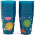 16 Pack Plastic Outer Space Cups for Kids, Galaxy Party Favors for ...