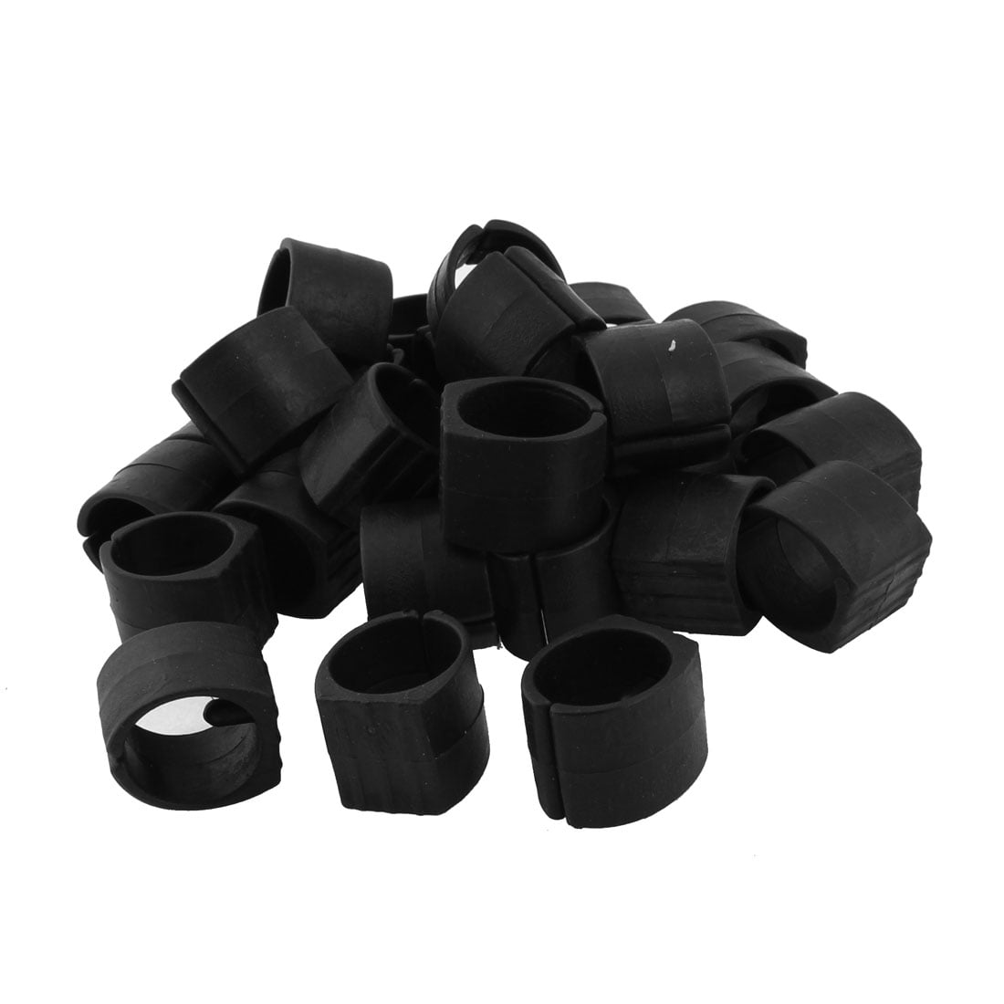 Home Furniture Chair Pipe Plastic Foot Clamp Pads U-Shape Caps Black ...