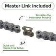 #25 Open Loop Scooter Chain - 3 Feet (144 Links) with Master Link ...