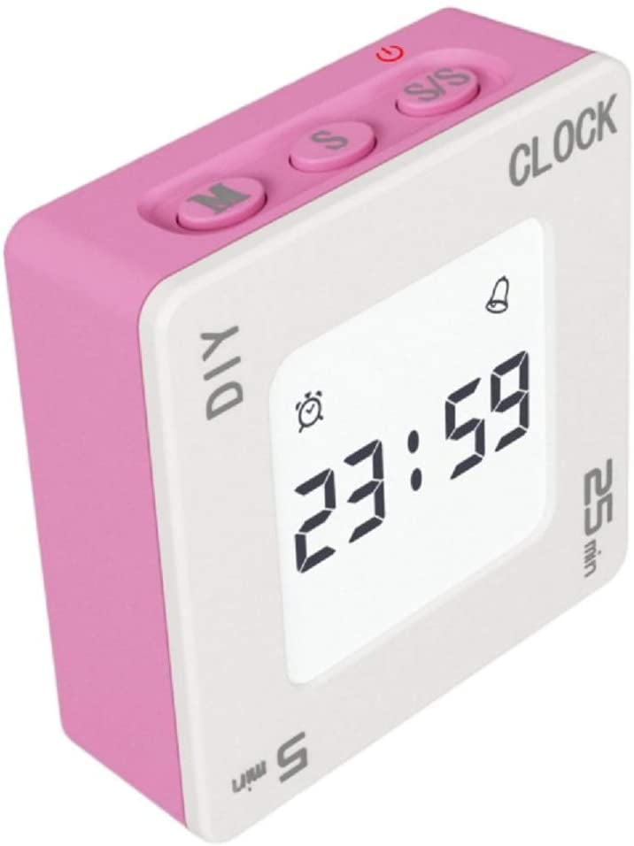 Home & Office Timer with Clock Alarm, 5,25 Minute Preset and Customized ...