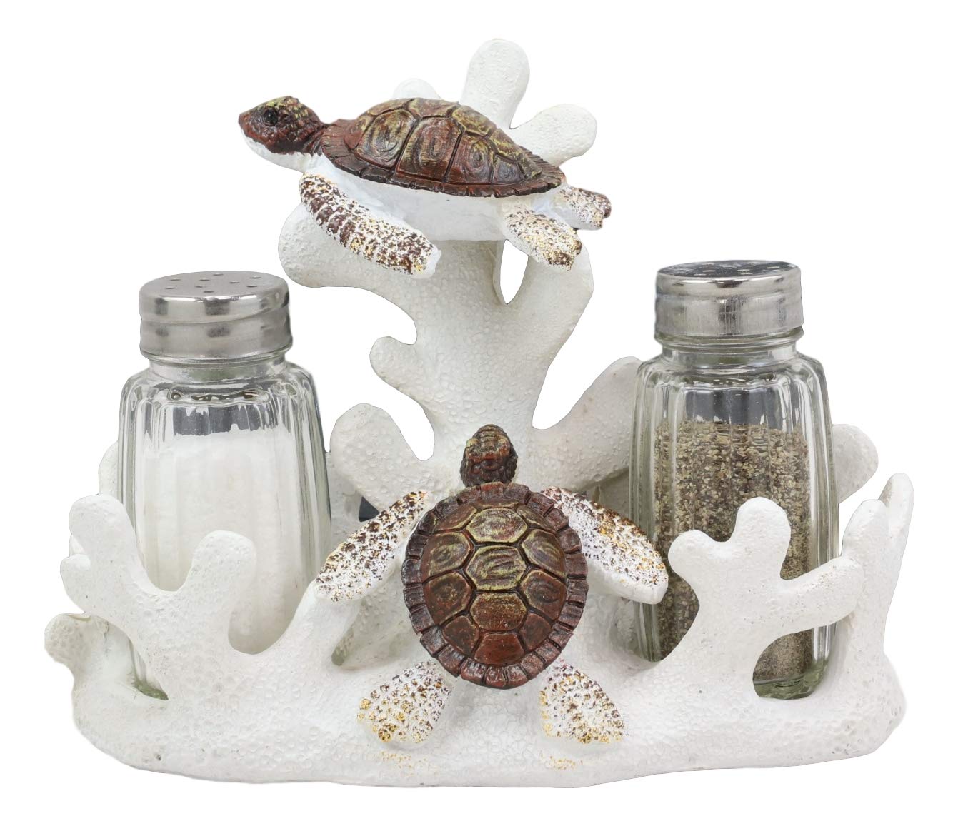 Ebros Nautical Coral Reef With 2 Sea Turtles Salt And Pepper Shakers ...