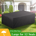 Weatherproof Patio Furniture Covers, 124*63*29in Outdoor Covers for ...