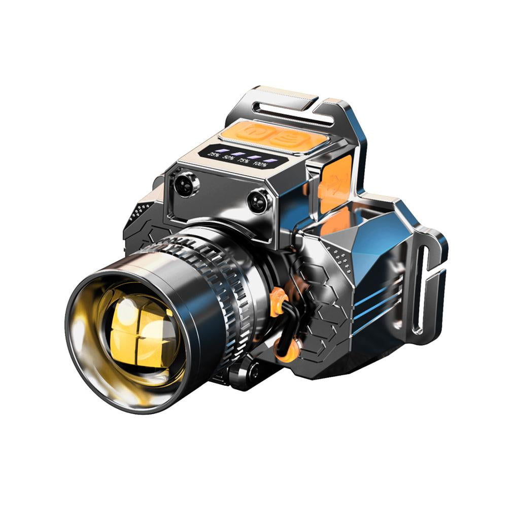 Faros delanteros LED MUMQAQ, potente linterna con zoom, puerto USB dual ...