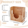 Bamboo Wall-mounted Plate Storage Box Dinnerware Holder Rack Square ...