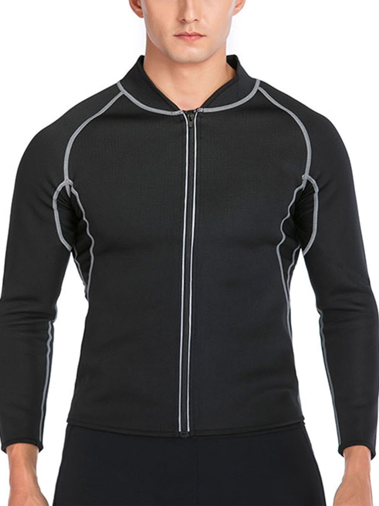 SAYFUT Men Waist Trainer Vest Neoprene Corset Body Shaper Full Zipper ...