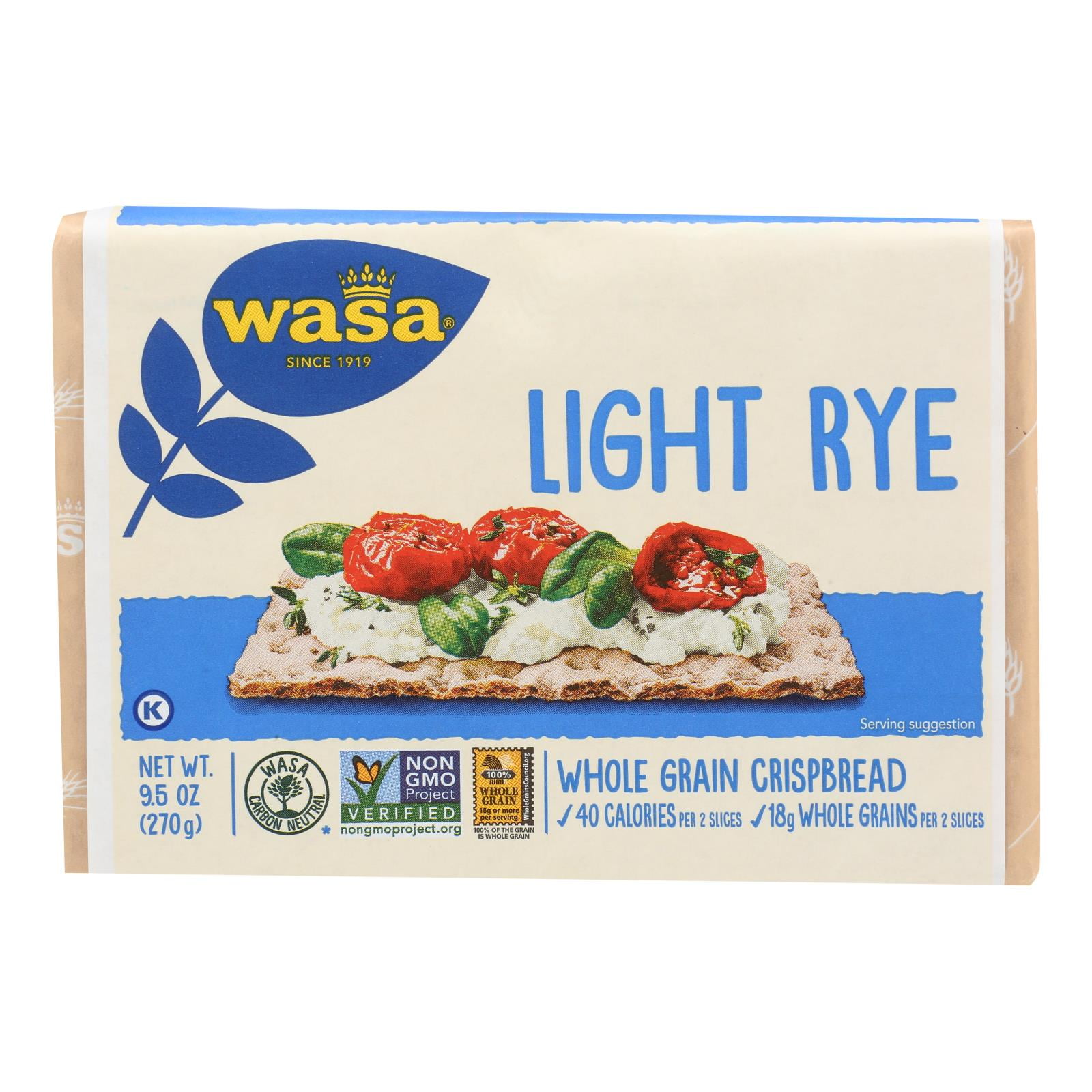 Wasa Crispbread Light Rye - Case of 12 - 9.5 oz. - Walmart.com