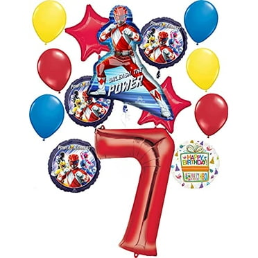 Power Rangers Birthday Party Supplies Unleash the Power Balloon Bouquet ...