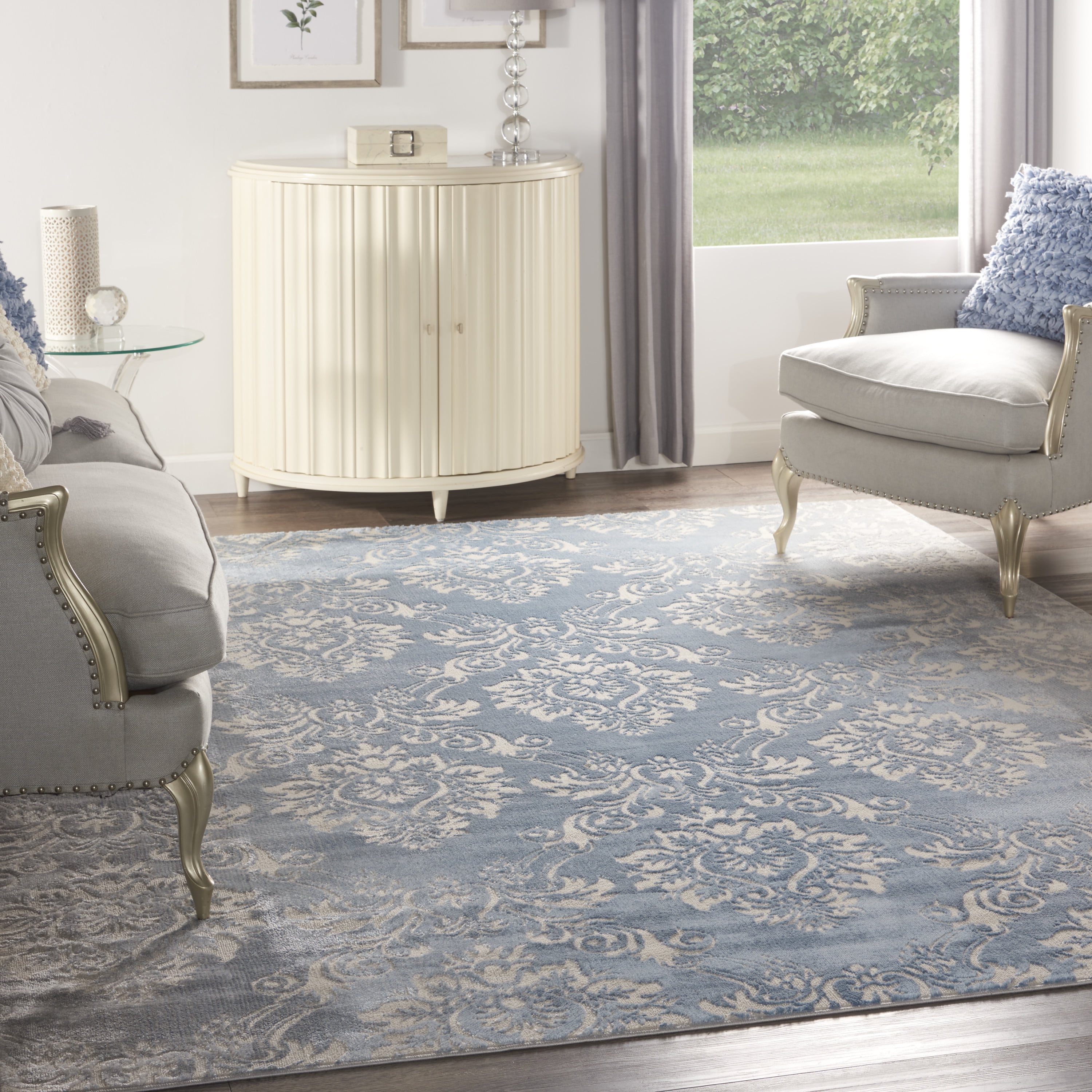Nourison Elation Farmhouse Ivory Blue Area Rug - Walmart.com