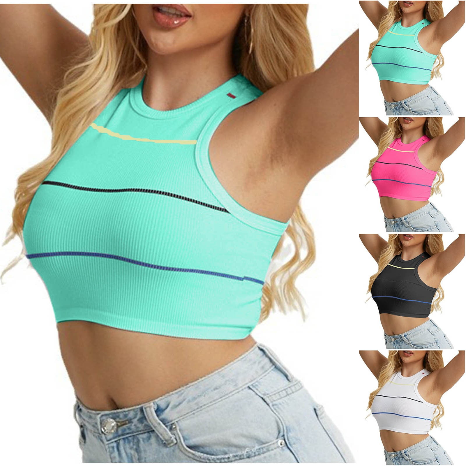 Click here for Yuyuzo Workout Tank Tops For Women Sleeveless Crop... prices