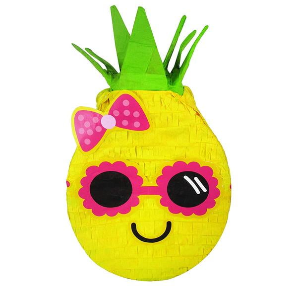 Cool Pineapple Pinata, Yellow & Pink, 13.5in x 17in - Walmart.com