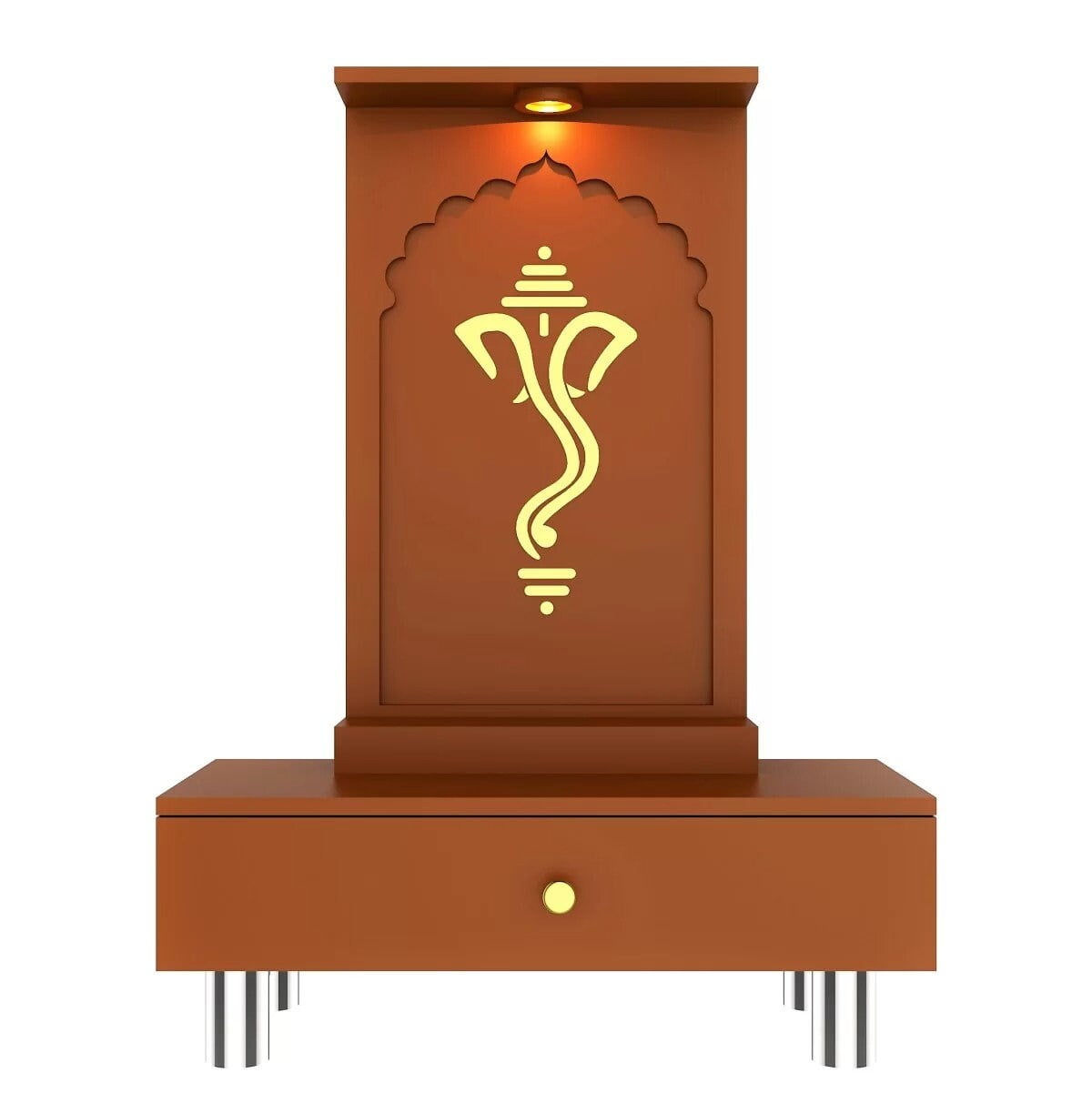 Wooden Temple For Home And Office/Modern Designer Brown Mandir/Mandir ...