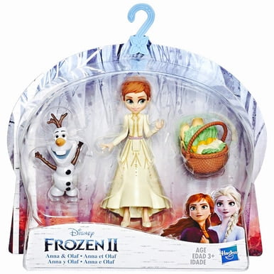 Disney Frozen Anna & Olaf Small Dolls with Basket Accessory, Inspired ...