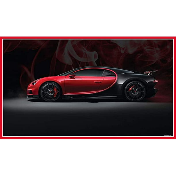 Iconic Arts Laminated 16x12 Poster: Koenigsegg - Bugatti Chiron ...