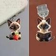 Cute Siamese Cat Phone Dust Plug, 2D Acrylic Charging Port Cover ...