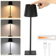LED Dimmable Table Lamp, Rechargeable, 4000mAh, 240LM, Gold, 2 Pack ...