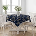 Abstract Star on Navy Blue Table Cloth 54x54in, Waterproof Square ...