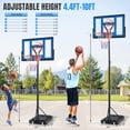 Ktaxon Portable Basketball Hoop Outdoor, Basketball Goal System 4.4 ...