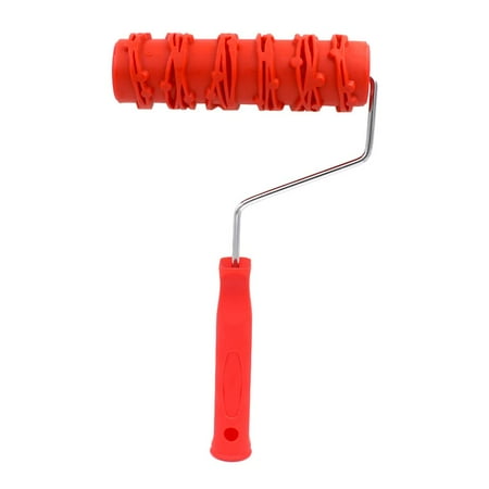 7" Inches Rollers Red Rubber DIY Embossed Ptern Paint Roller | Walmart ...