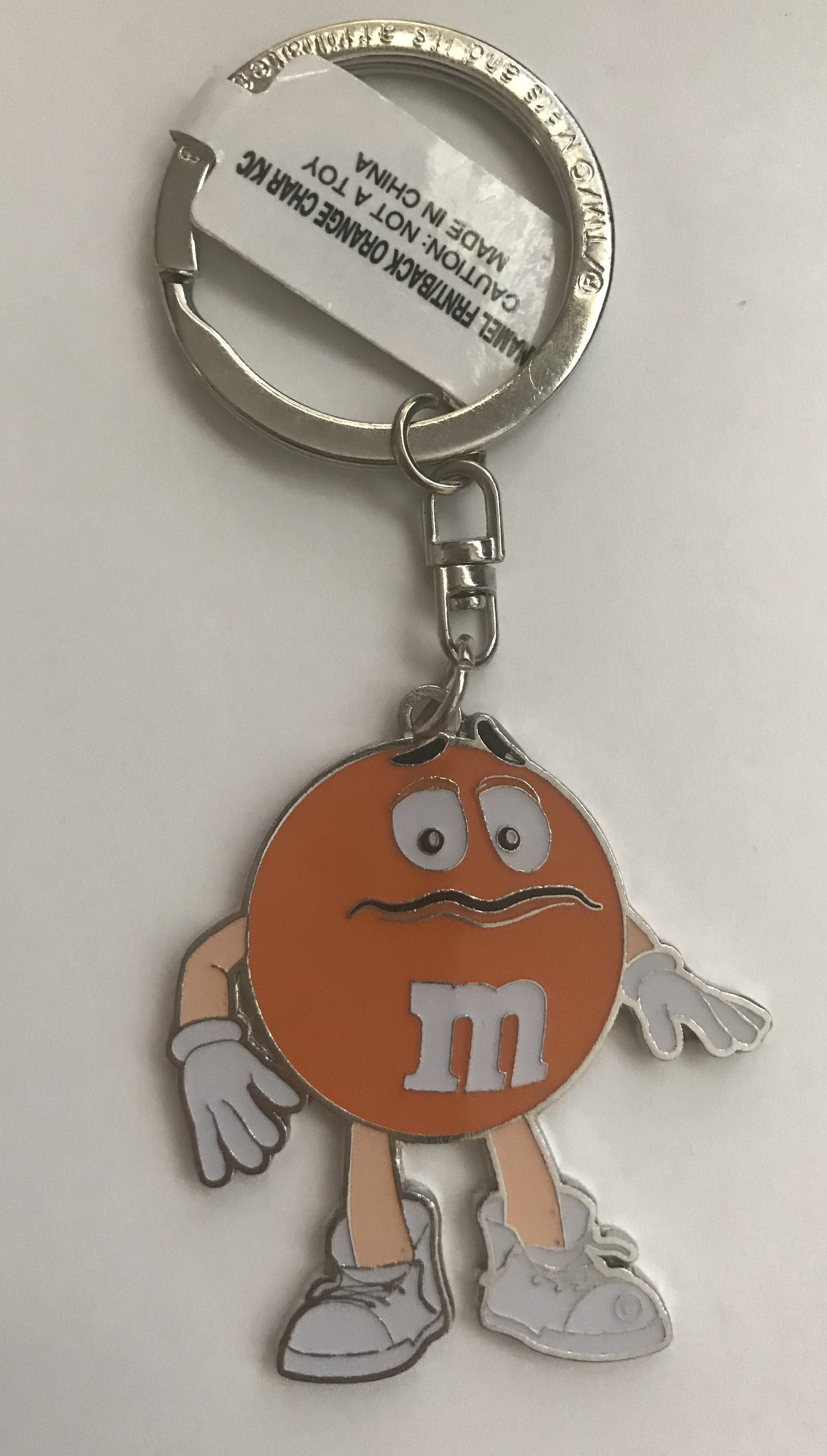 M&M's World Enamel Front Back Orange Character Keychain New with Tag ...