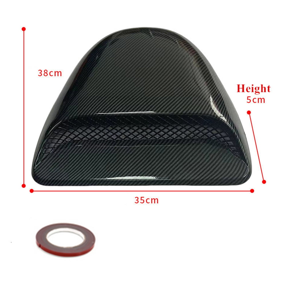Universal ABS Car Air Flow Intake Hood Scoop Vent Bonnet Cover Carbon ...