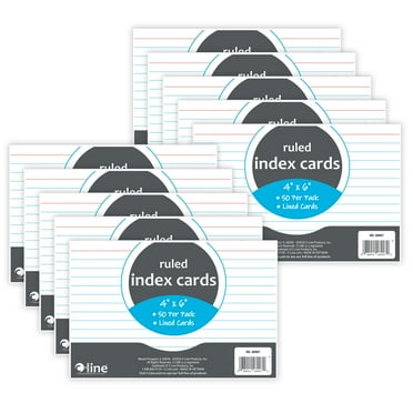 Oxford Ruled Index Cards 4" x 6" White 100/Pack 10 Packs (ESS41EE-10 ...