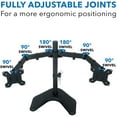 "Mount-It! Adjustable Large Dual Monitor Desk Stand | Fits 20""-32 ...