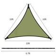 ZXMT Waterproof Triangle Sun Shade Sail 10x10x10 ft UV Block Outdoor ...