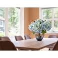 20" Artificial Light Blue Hydrangea Flowers 4-pack Faux Latex Real ...