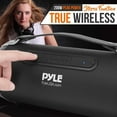 Pyle 200-Watt Wireless Rechargeable Boom Box Speaker Portable Music Barrel Loud Stereo System ...