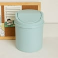 KQJQS Mini Covered Plastic Bin: Small Desk Trash Can with Lid for ...