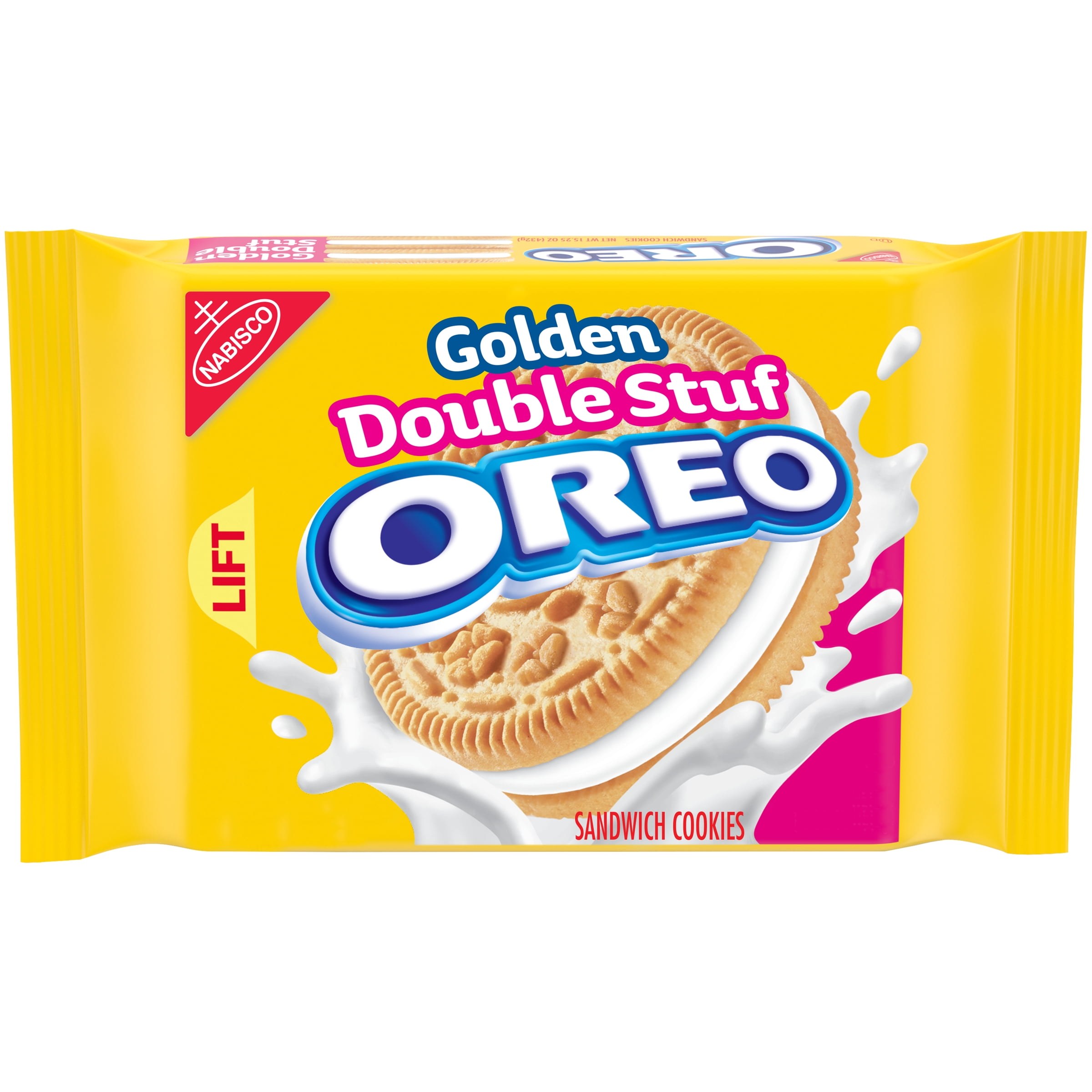 OREO Golden Double Stuf Sandwich Cookies, 15.25 oz - Walmart.com - Walmart.com