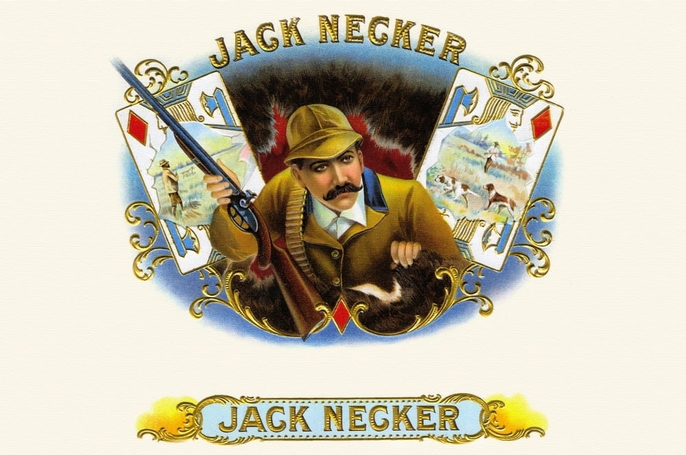 Jack Necker Bird Hunting Cigar Label in full color. Probably named ...