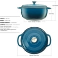 Enameled Cast Iron Round Dutch Oven, 6 qt., Turquoise - Walmart.com