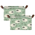 Sheep Pattern Collapsible Storage Bin Open Home Shelf Basket Water ...