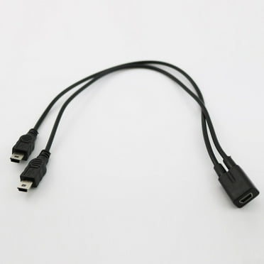 Mini USB 2.0 Cable, Black, Type A Male to 5 Pin Mini-B Male, 6 foot - 3 ...