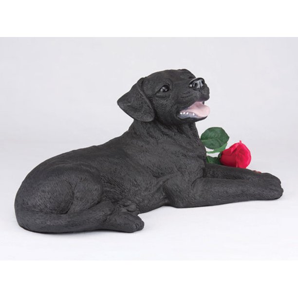 Labrador Retriever Black Cremation Pet Urn for a Dog Memorial in ...