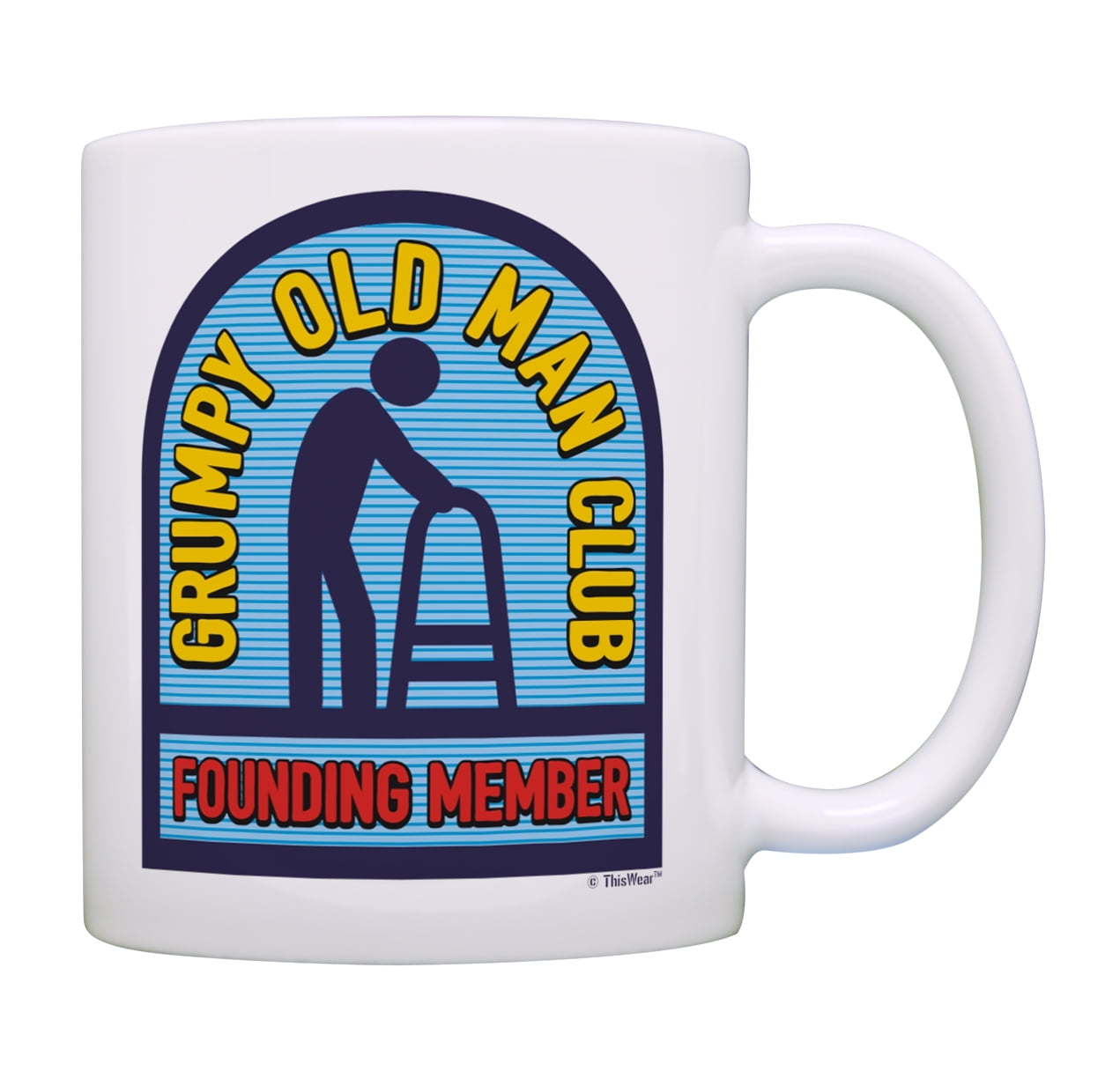 ThisWear Funny Fathers Day Mug Grumpy Old Man Cup Dad Bday Mug Age Mug ...