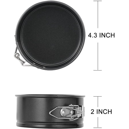 Bmatwk 4-Inch Mini Springform Pan Set - 4 Piece Small Nonstick ...