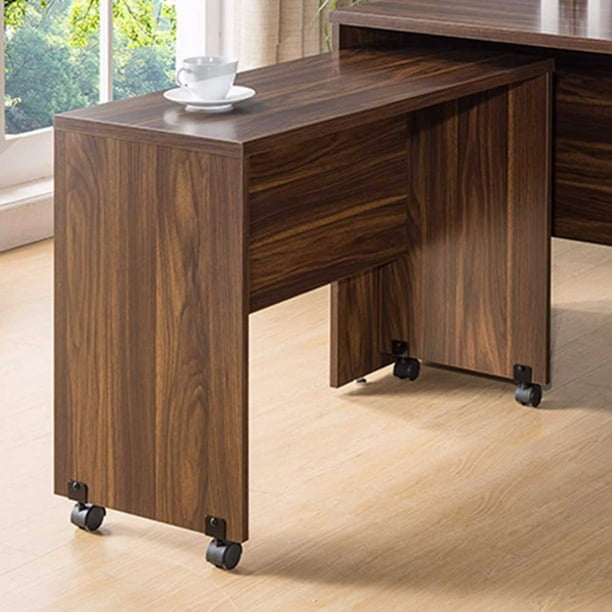 Modern Style Return Table With Wheels, Brown - Walmart.com